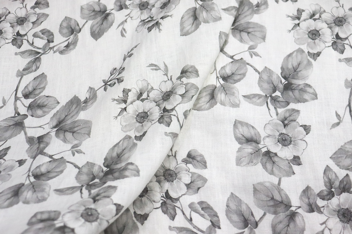 Linen Apple orchard Fabric