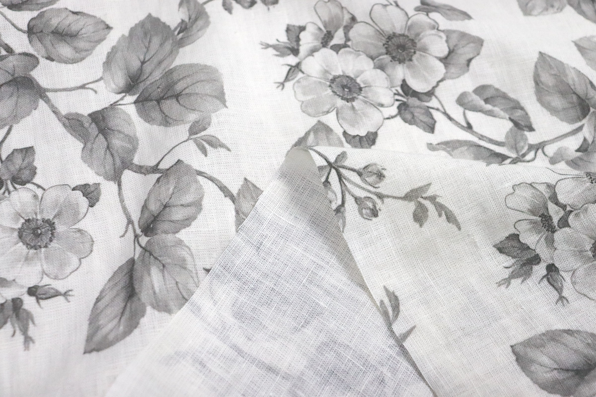 Linen Apple orchard Fabric